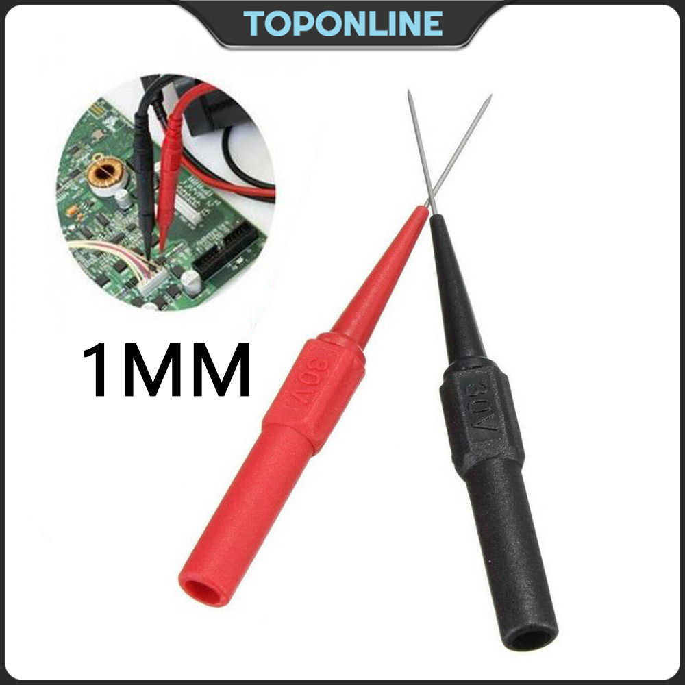 1 pairs 1mm Multimeter Probes 30V Multimeter Diagnostic Lead Back Tip ...