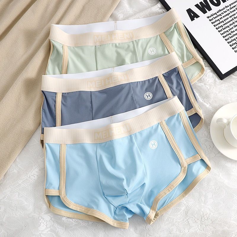 GOOD MiiOW Ultra-thin Ice Silk Men Underwear Boxer Mesh Breathable ...