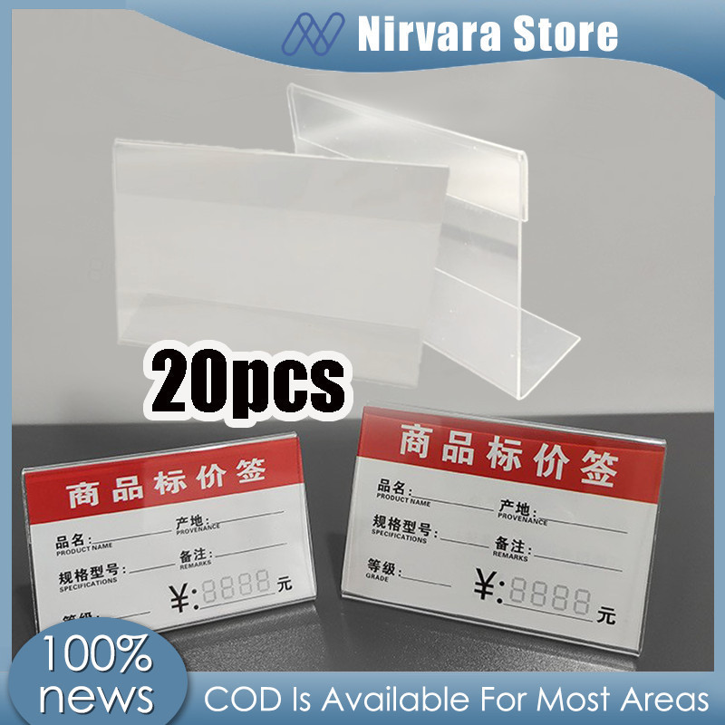20pcs 6x9cm Acrylic Sign Holder Clear Sign Label Display Holder Price ...