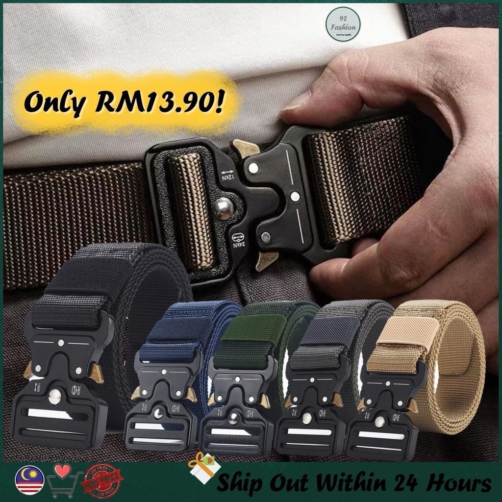 New Arrival Tactical Belt Men Strong Metal Buckle Army Military Black ...