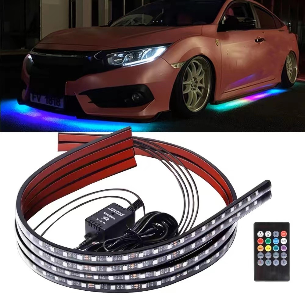 [Ready Stock] App/Remote Control Car Light Underglow RGB 8 Colors ...