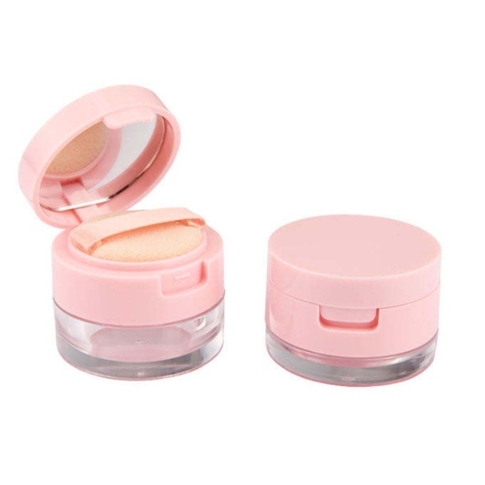 3g Mini Powder Container Portable Loose Powder Storage Box with Mirror ...