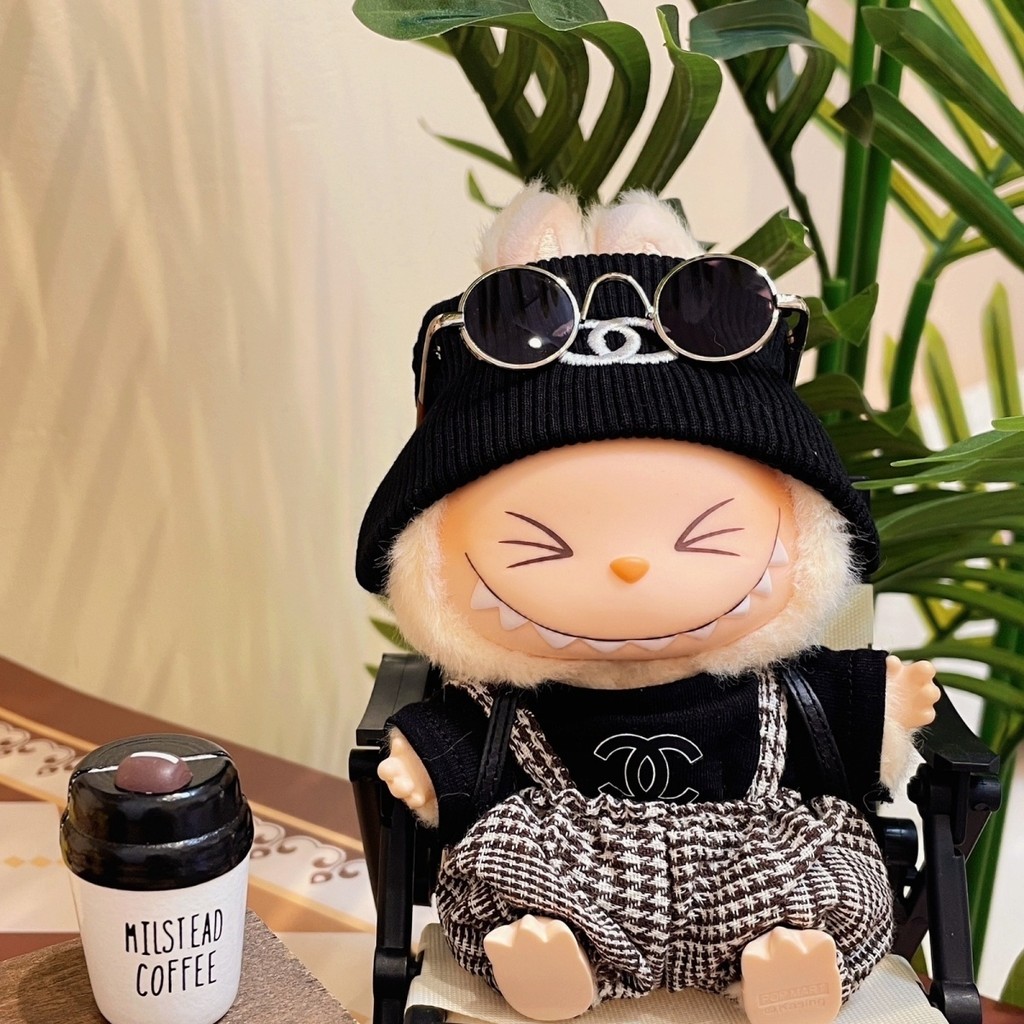 Labubu Sitting Party Baby Clothes LABUBU 17cm Macaron 2nd Generation ...