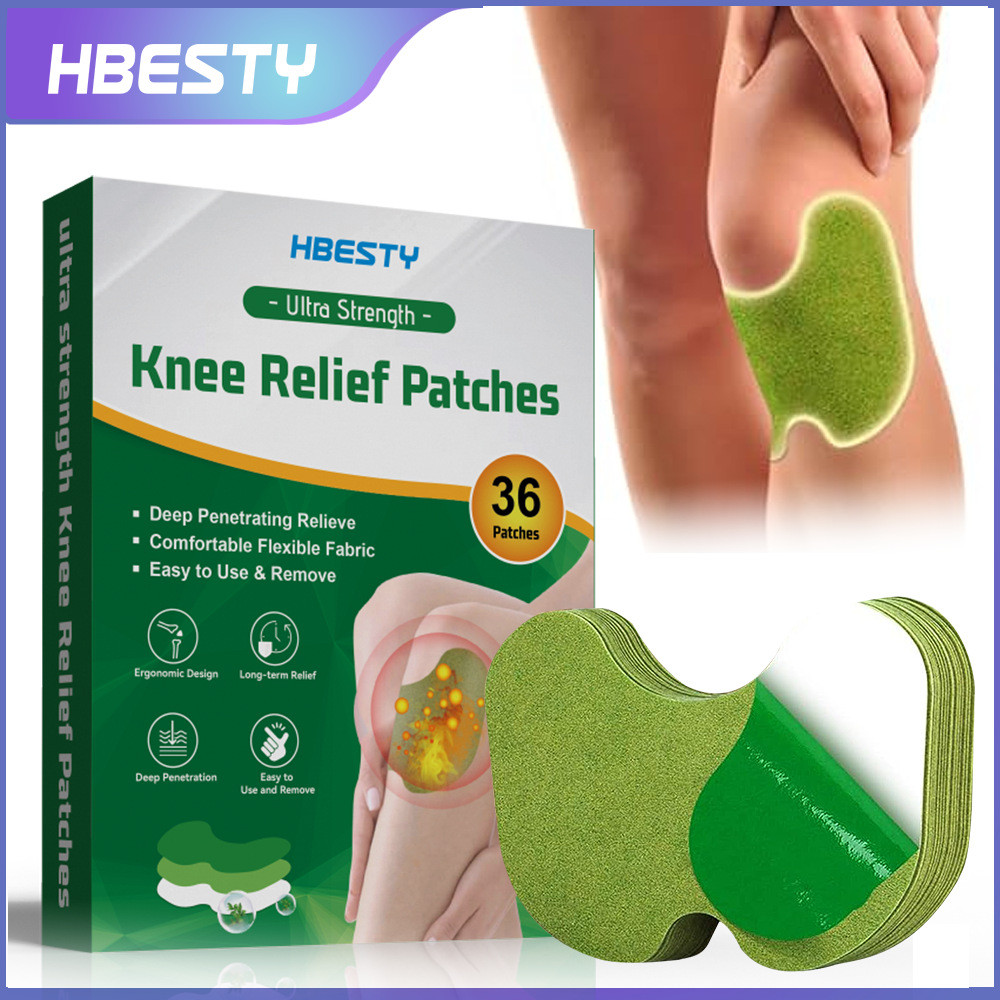 Painless Relief with Heat Therapy Knee Pads - Herbal Patches for Joint ...