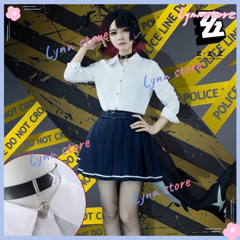 ZENLESS ZONE ZERO Cosplay Costume ELLEN JOE Cosplay School Uniform Wig ...