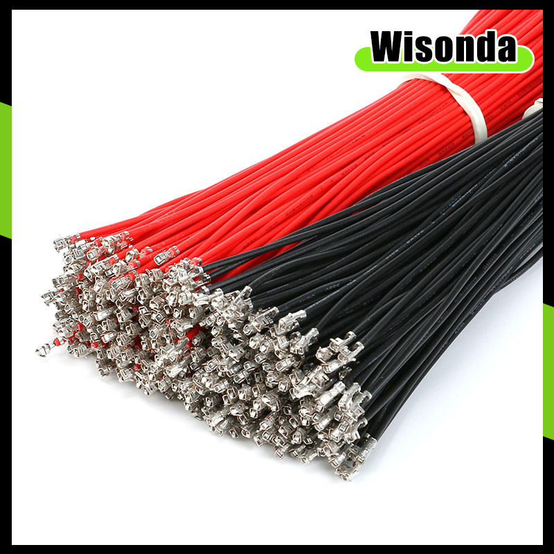 20pcs/lot Red Black XH2.54 Double tin header terminal wire 200mm ...