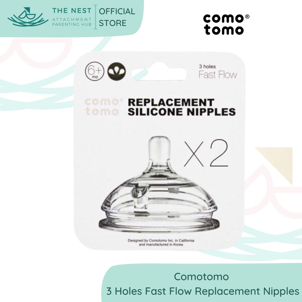Comotomo 3 Holes Fast Flow Replacement Nipples | Shopee Philippines