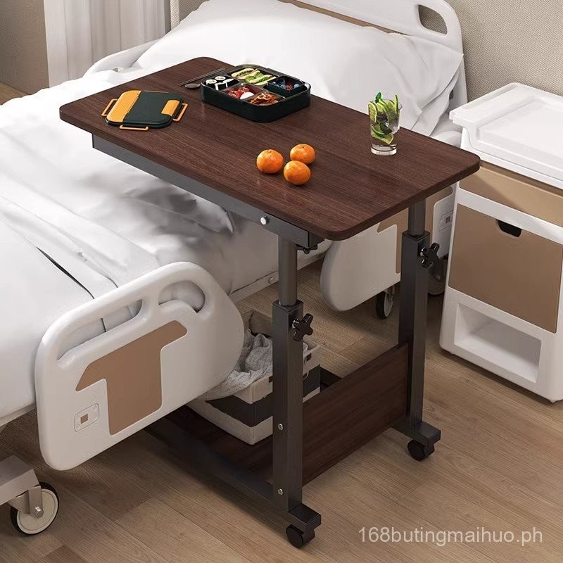 Medical Bedside Table Movable Bed Lifting Elderly Mini Table for iPad ...