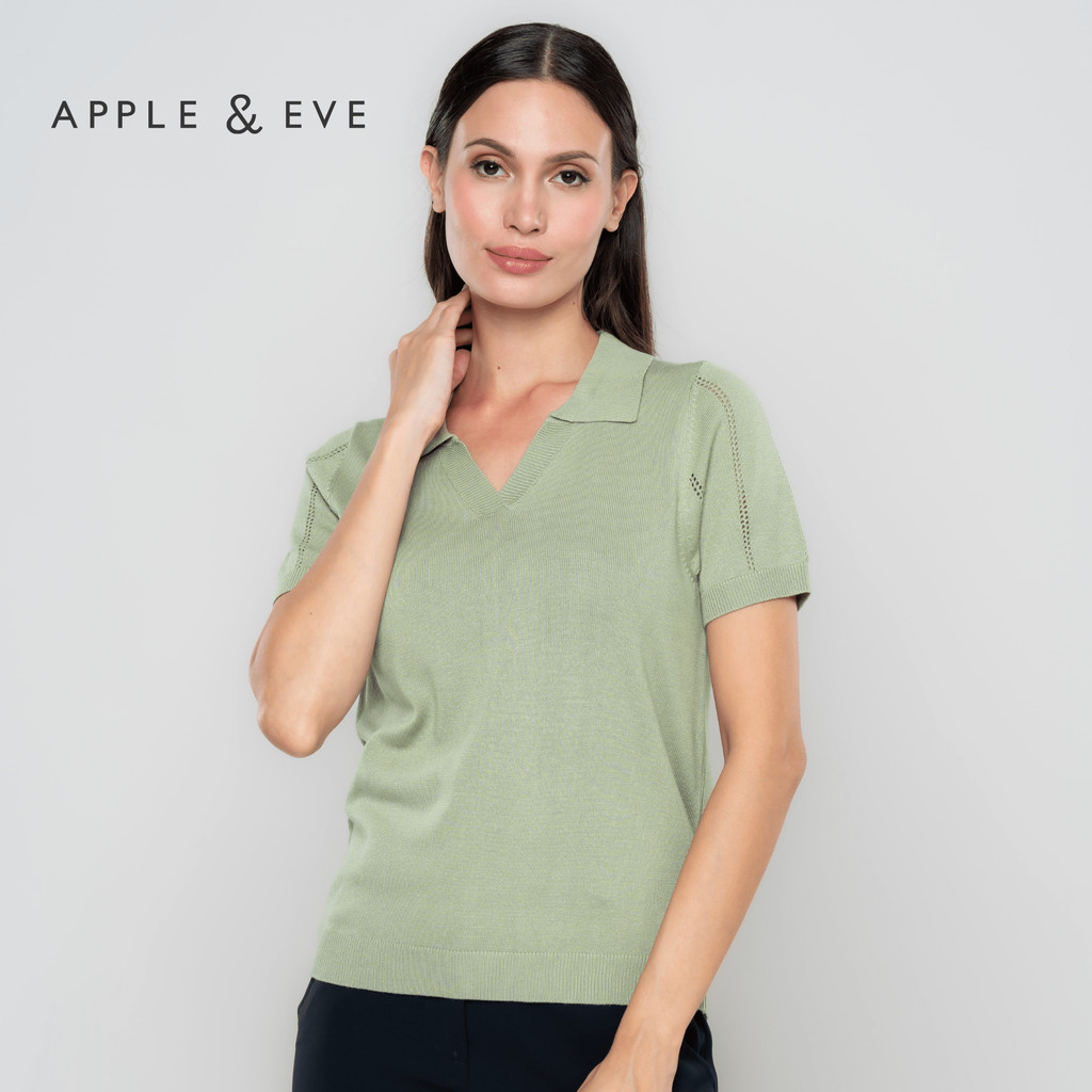 Apple & Eve Verina Collared Flatknit | Shopee Philippines