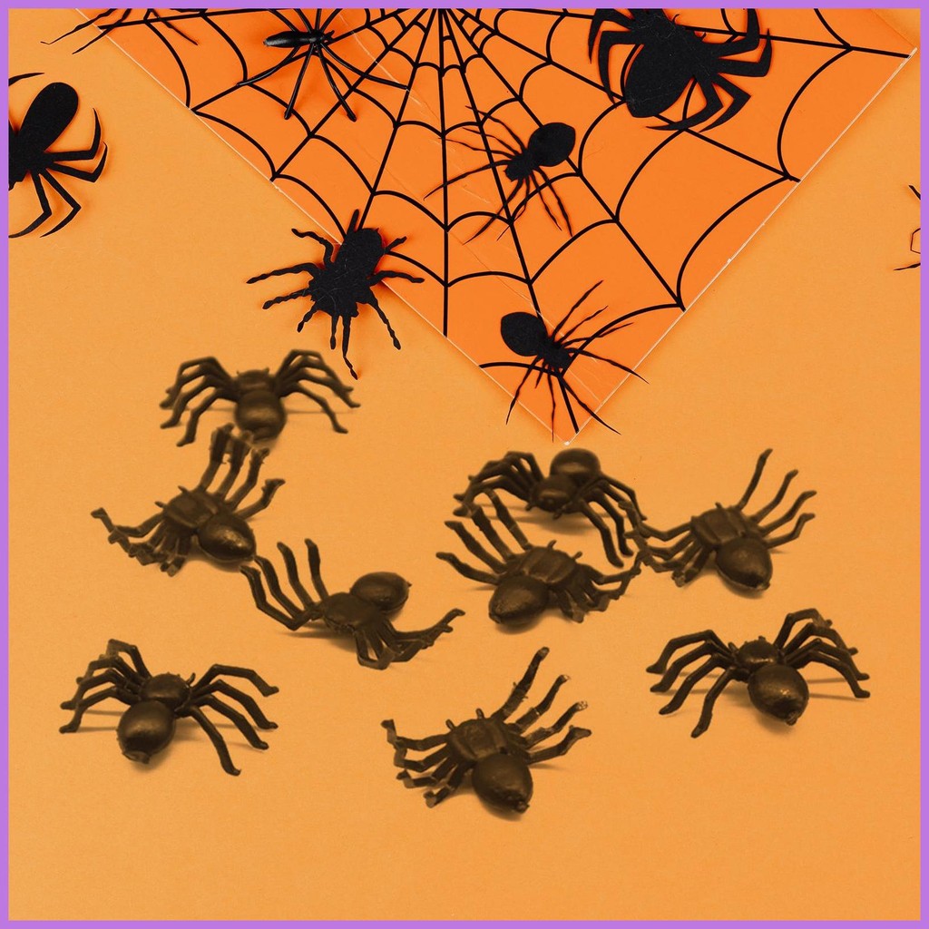 Small Spiders 50X Scary Spiders Halloween Decorations for Indoor ...