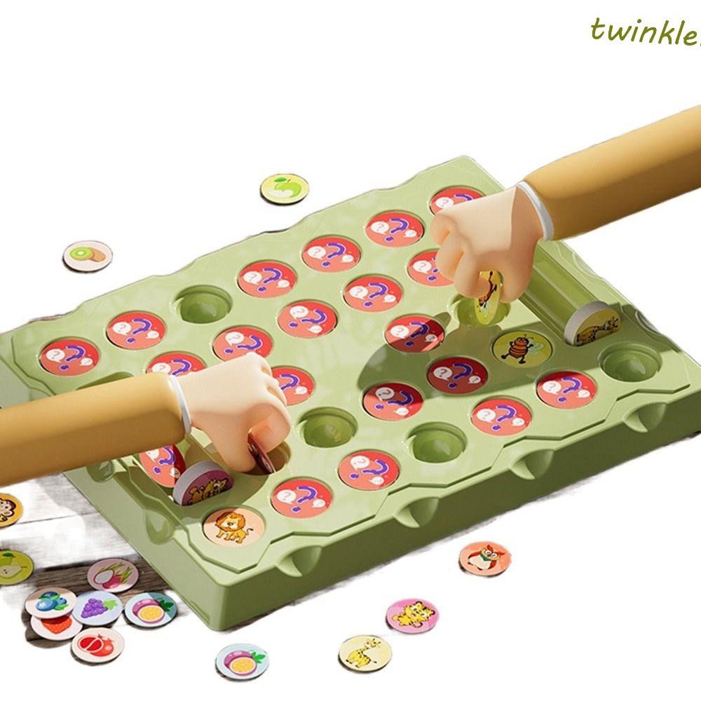 TWINKLE1 Animal Flip Chess, Educational Two-Player Memory Game Board ...