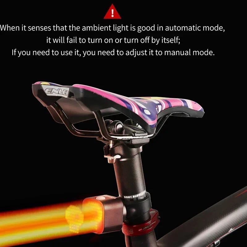 MEROCA Bicycle Rear Light 500mAh IPX4 Waterproof Light Rechargeable ...