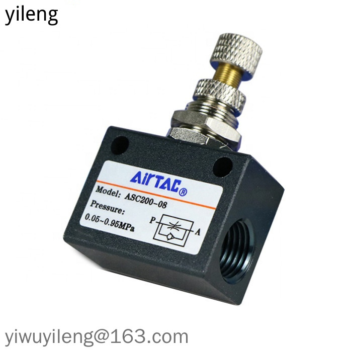 Airtac Speed Control Flow Control Valve Pneumatic Solenoid Valve ASC100 ...
