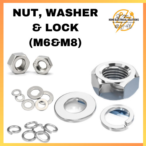 Hex Nut, Flat Washer, Washer Lock (20/30pcs) 304 Stainless Steel ...