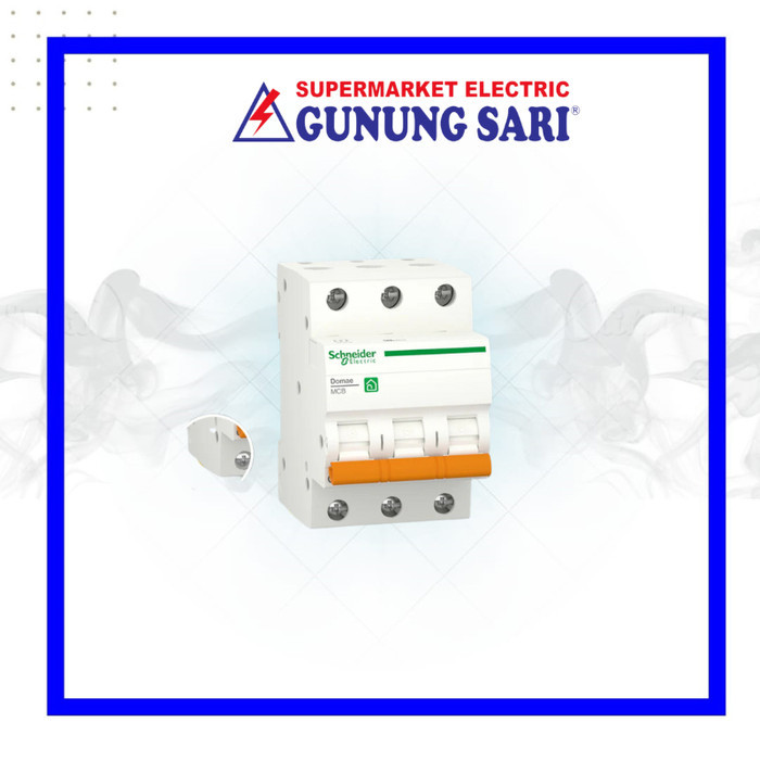 Mcb 3p 40a 3Phase 40 Ampere DOMF01340 Schneider New Domae 6kA Original ...