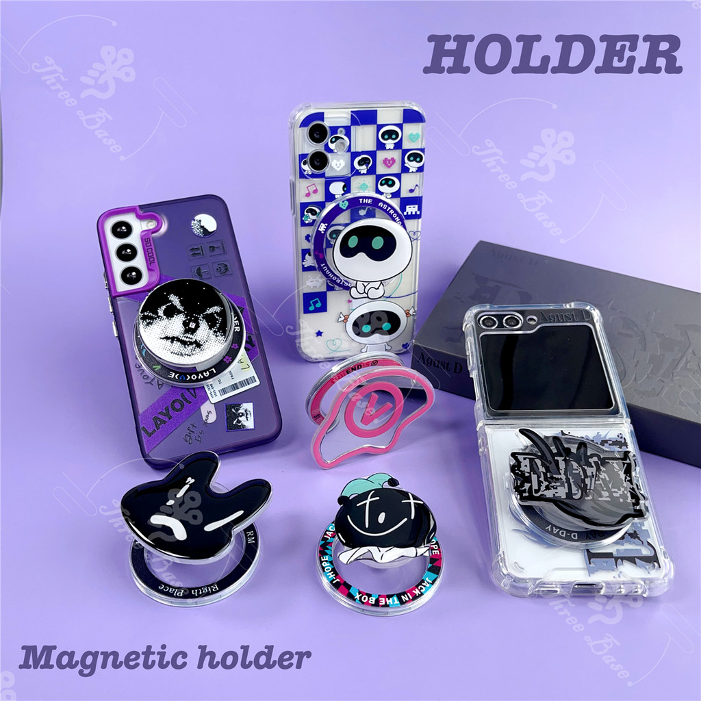 BTBOYS Magnetic Folding Mobile Phone Grip Holder JIN WOOTTEO SUGA D-DAY ...