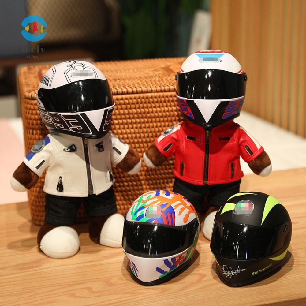 LUOLUVO Small Pet Motorcycle Helmet, Mini Full Face Cat Dog Puppy ...