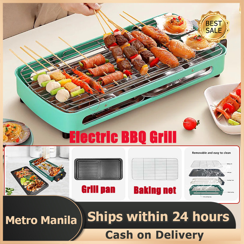 Ready Stock Non-Stick Multifunctional Electric BBQ Grill Indoor Outdoor ...