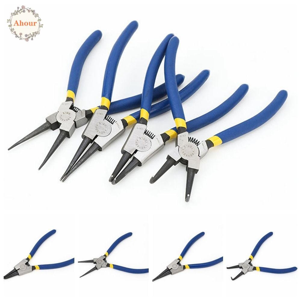 AHOUR 4Pcs Circlip Pliers Set, Professional External Snap Ring Pliers ...