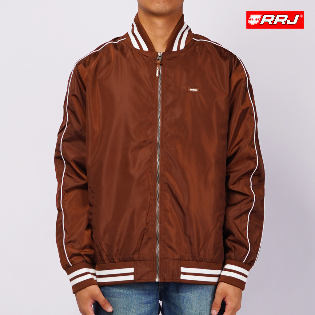 RRJ Men's Basic Bomber Jacket Regular Fitting Nylon Fabric 130818 ...