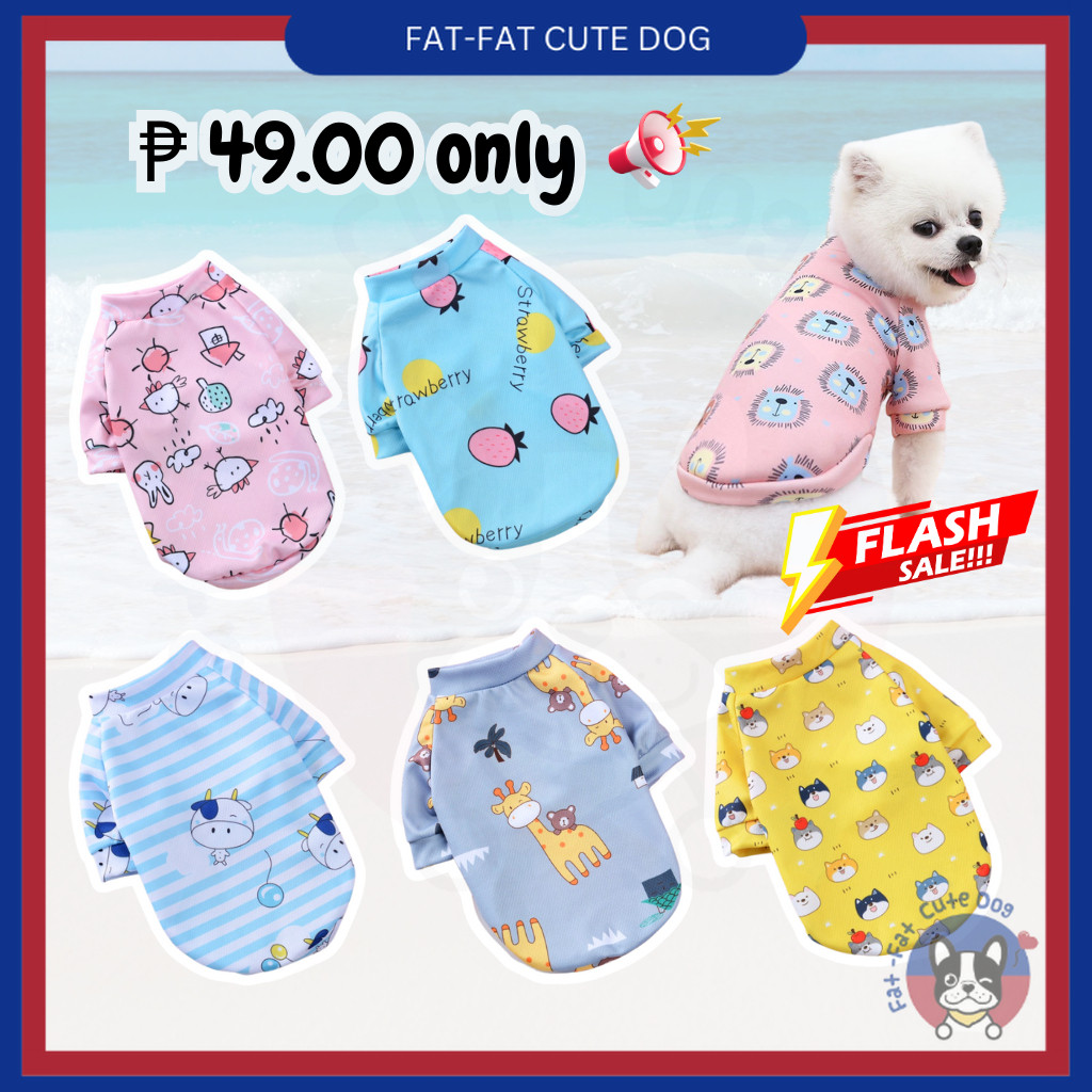 Pet Dog Shirt Cute Printing Tank Top Puppy Clothes Cartoon Long Sleeve ...