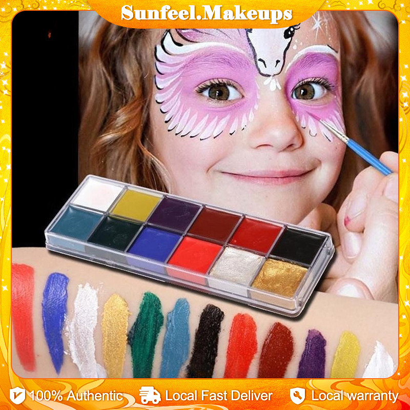 12 Colors Oil Paint Face Body Paint Pigments Oil Painting Art Makeup ...