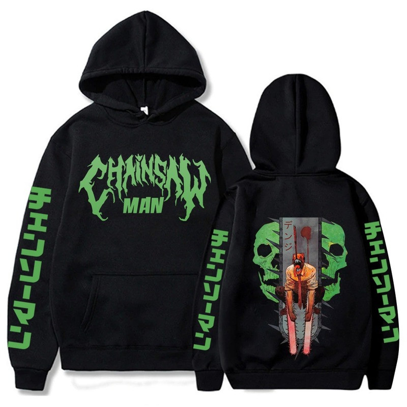 Japan Anime Chainsaw Man Hoodies Gothic Cartoon Denji Chainsaw Man ...