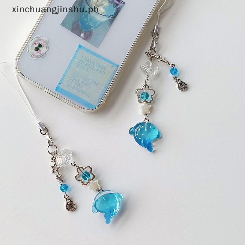 XIN Cute Simulation Marine Shark Mobile Phone Chain Handcrafted Beaded ...