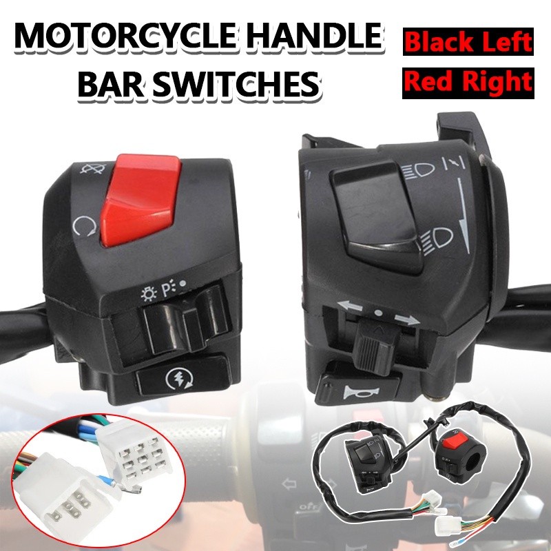 Left And Right Switch (Universal ) Motorcycle Handlebar Mount On Off ...