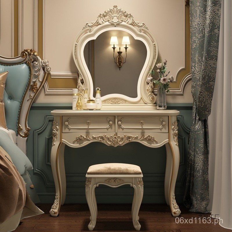 Dressing Table Small Apartment Multi-Functional Princess Dressing Table ...
