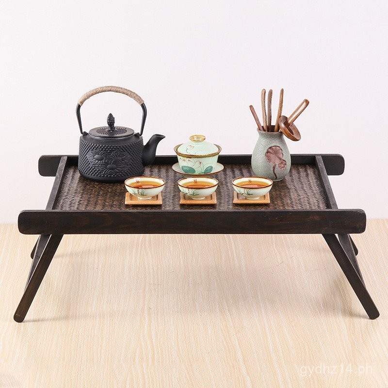 Thai Imported Bamboo Woven Coffee Table Southeast Asian Style Foldable ...