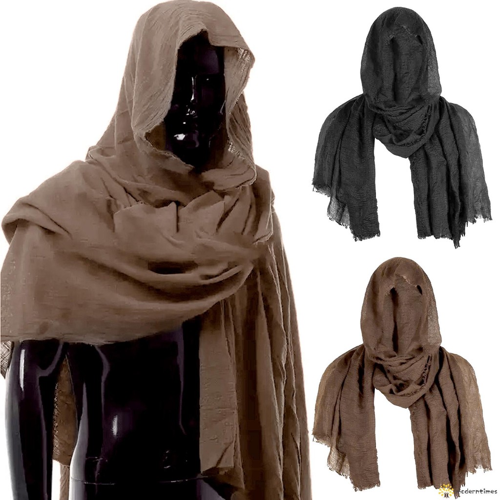 Medieval Renaissance Hooded Cowl Multifunctional Scarf Shawl Cape ...