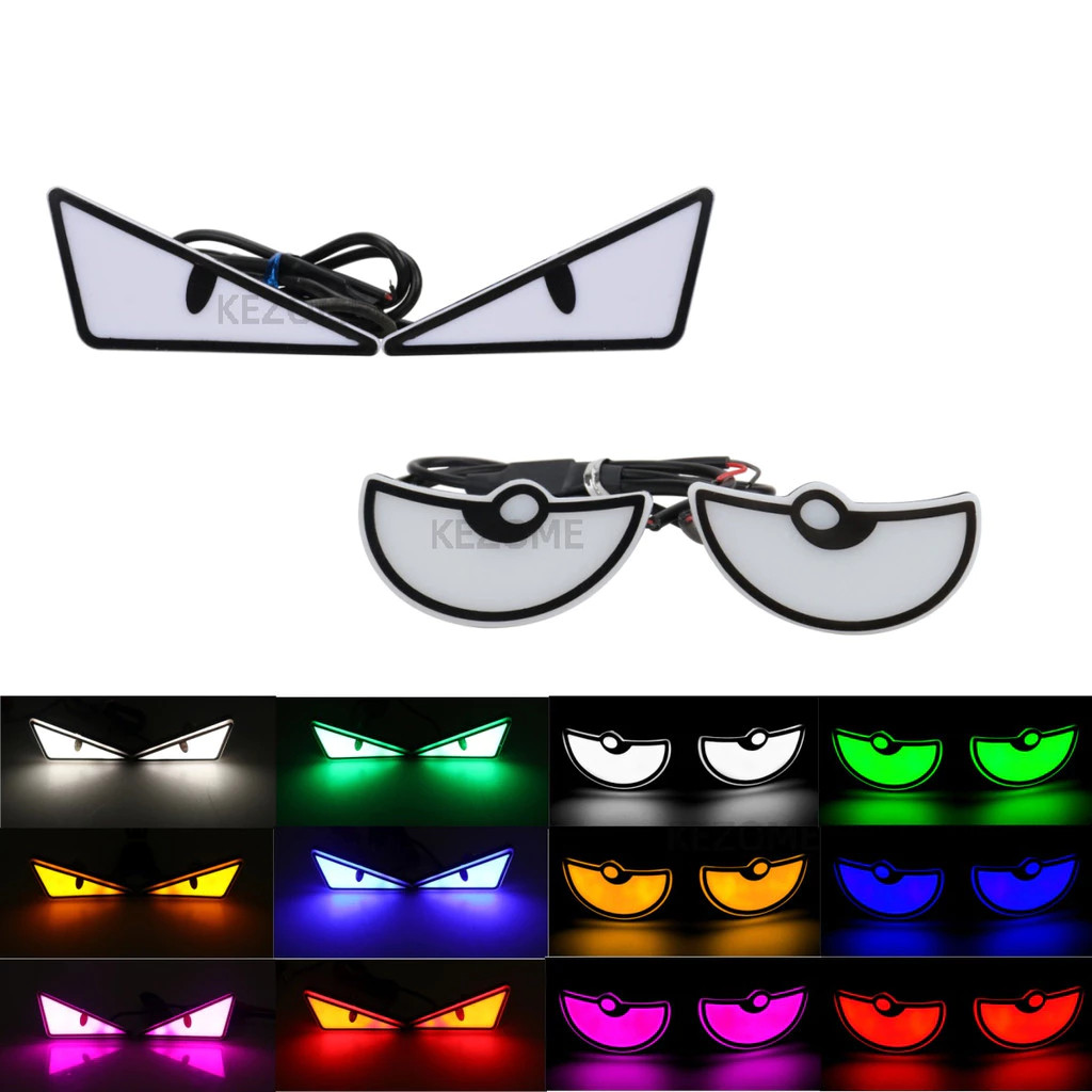 2PCS Motorcycle License Plate Screw Light Devil Eye Modified Universal ...