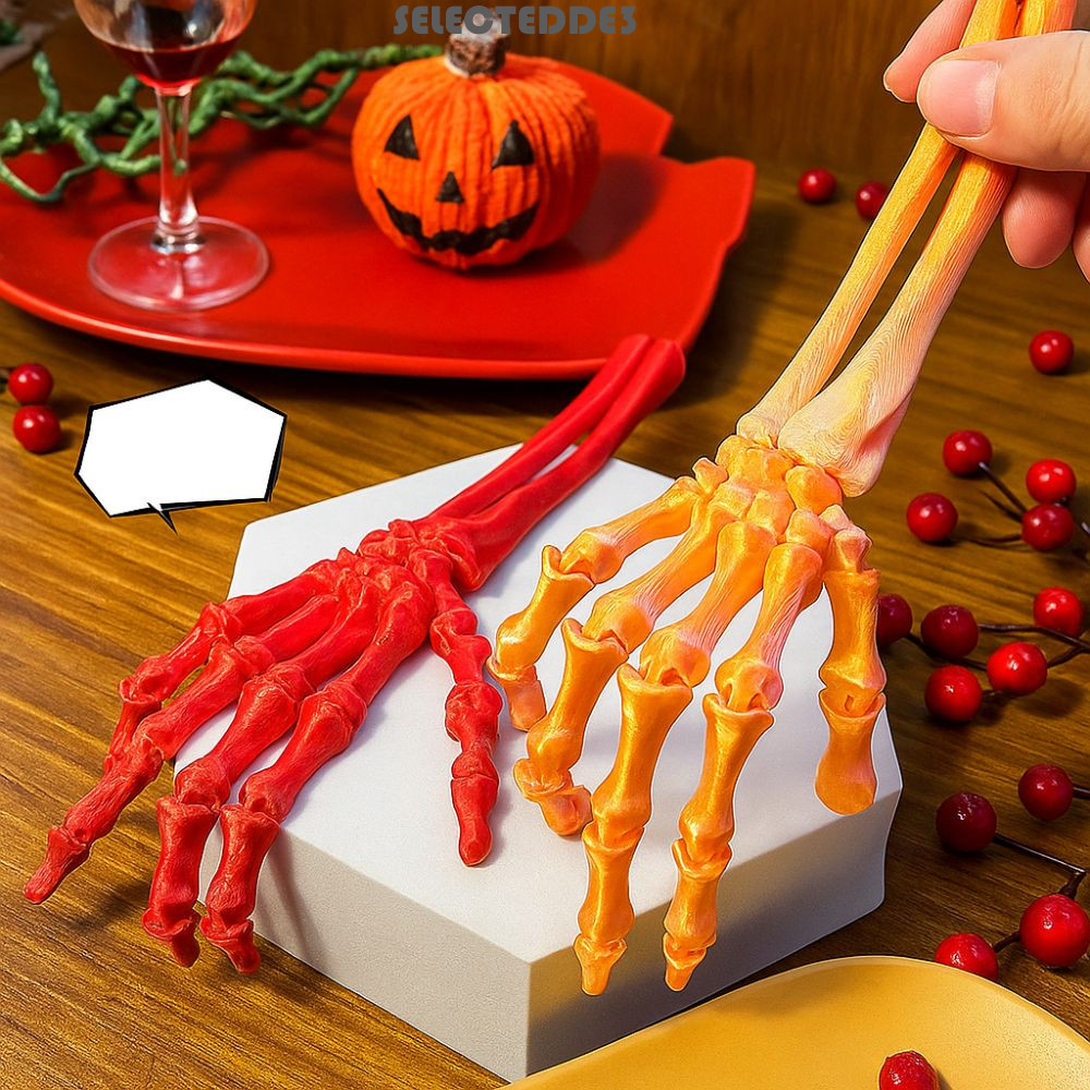 SELECTEDDE Movable Joint Skeleton Claw, 3D Printed Flexible Halloween ...