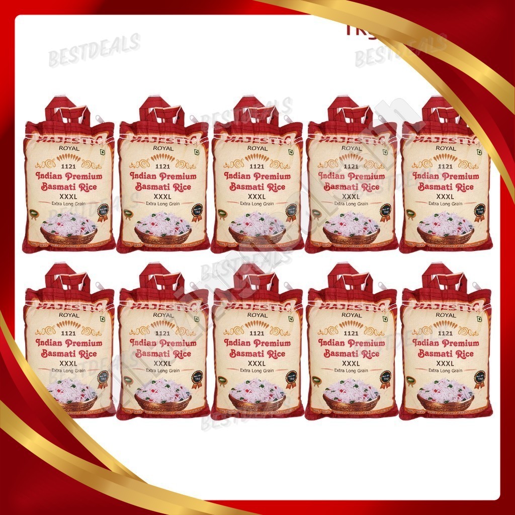 Majestic 1121 sako Indian Premium Basmati Rice 10kg | Shopee Philippines