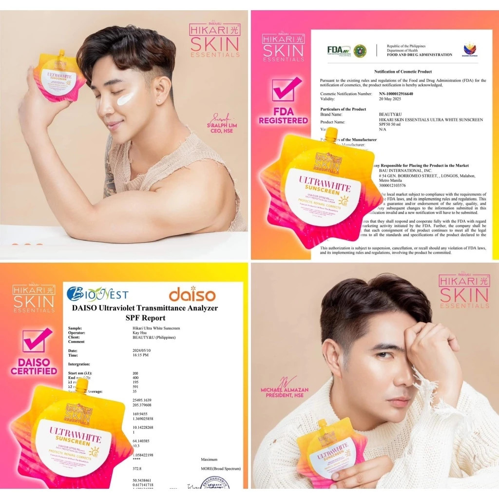 BUY 1 TAKE 2 HIKARI Ultra White Sunscreen Whitening Wear Sun Screen ...