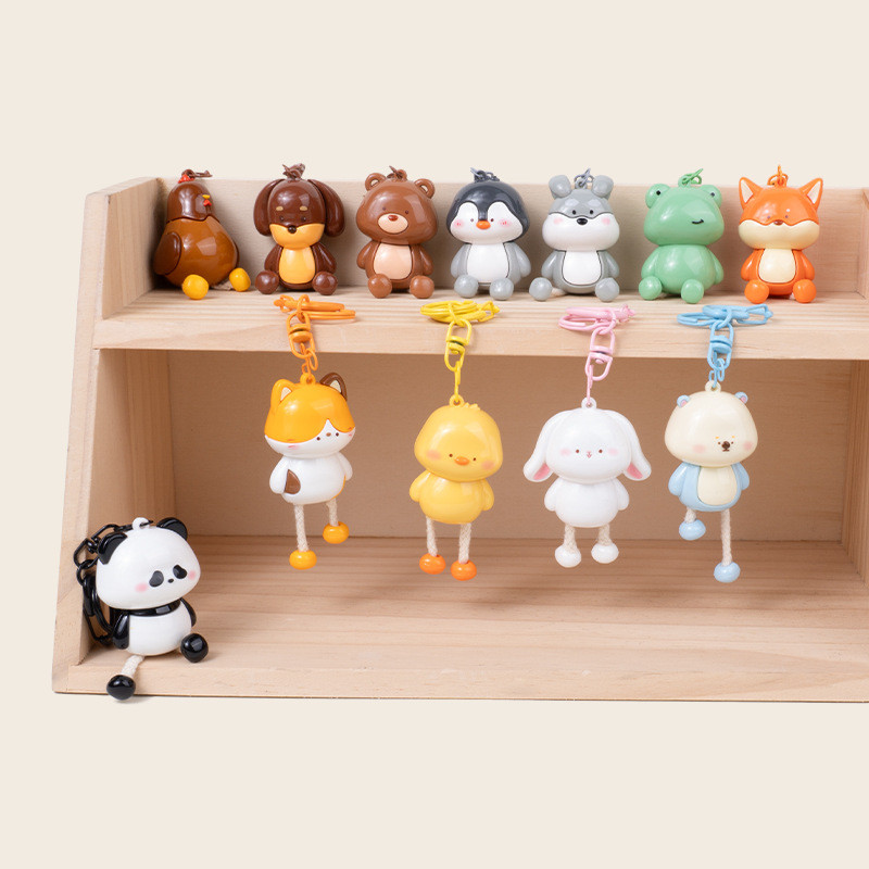 Mini Animal Pull-out Foot Nordic-style Keychain Pendant, Cute Little ...