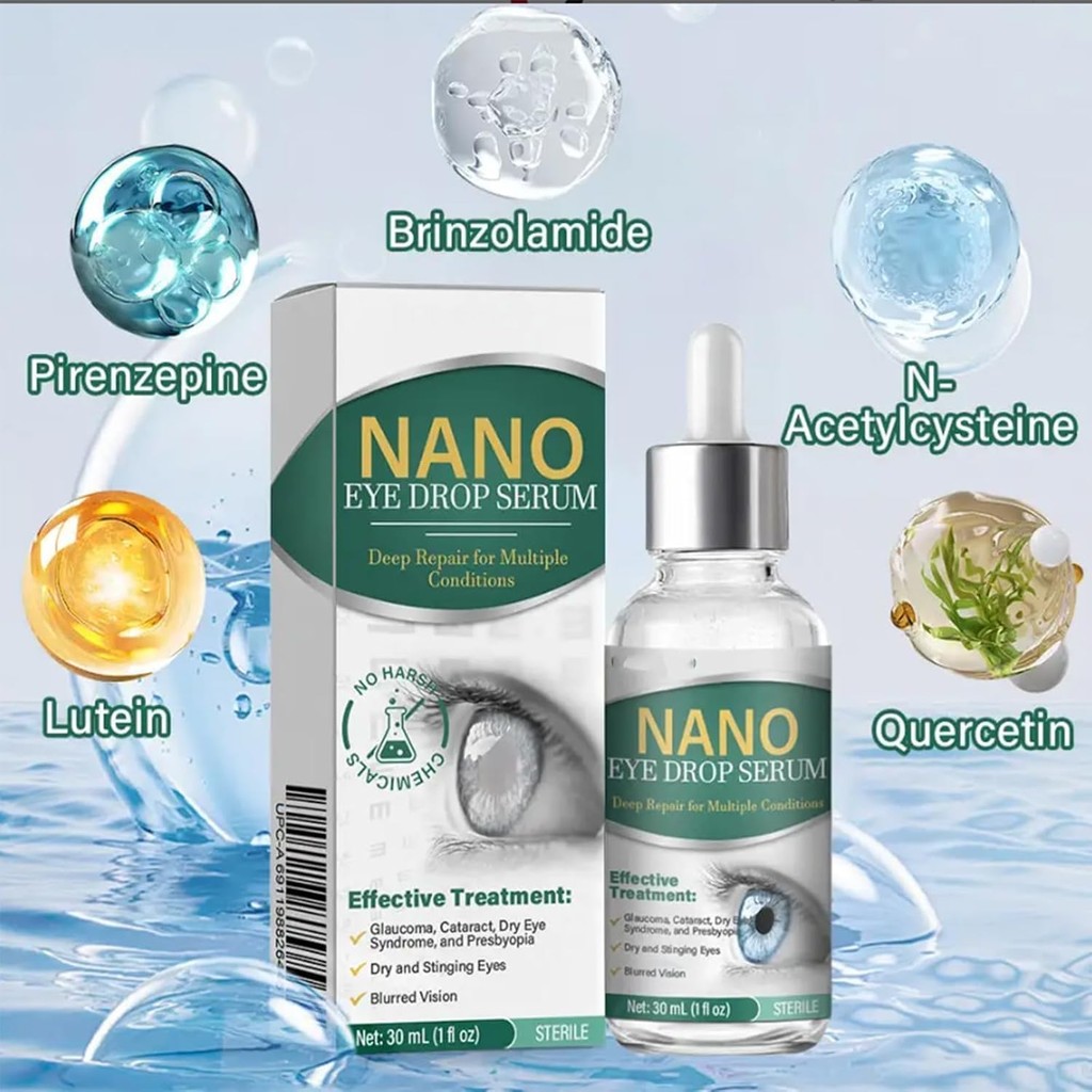 Nano Eye Drops Serum 30ml, Presbyopia Eyes Drop, Relieve Eyes Fatigue ...