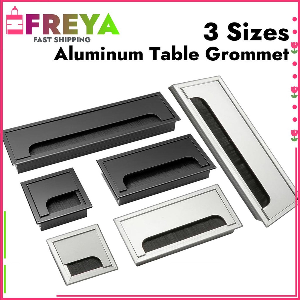 Aluminum Alloy Rectangle Desk Cable Table Grommet Multiple Sizes Wire ...