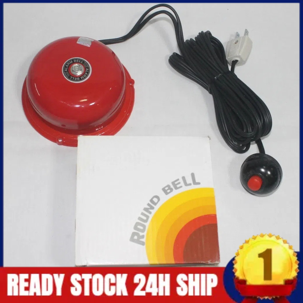 BASKETBALL BUZZER 5M WIRE WITH ROUND BELL WITH SWITCH 4" 6” 10” 8” 12 ...