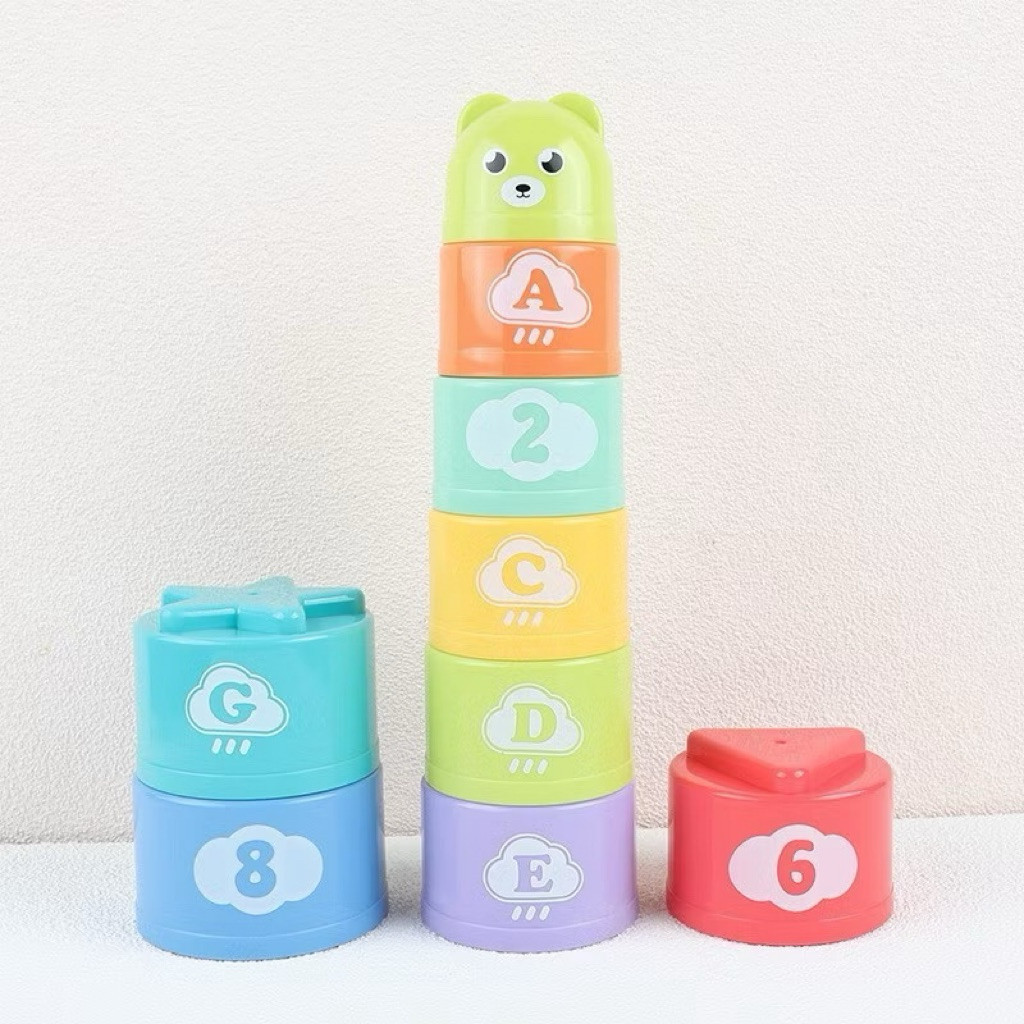 Foldind Stack Cup Tower Toy Kid Brain Response Battle Fold Cup Hand ...