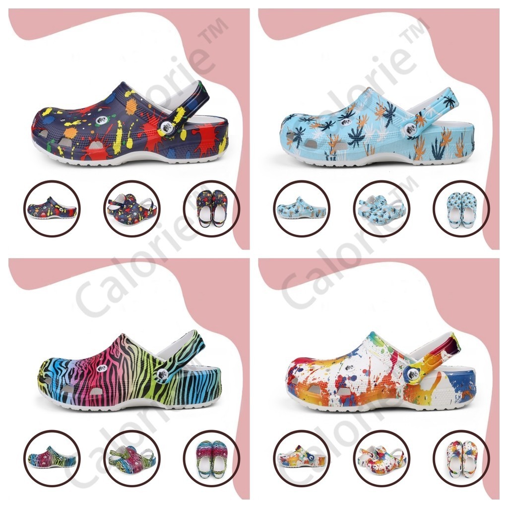 Calorie Classic Clogs Mixtz Color Soft Comfortable Out/indoor Beach ...