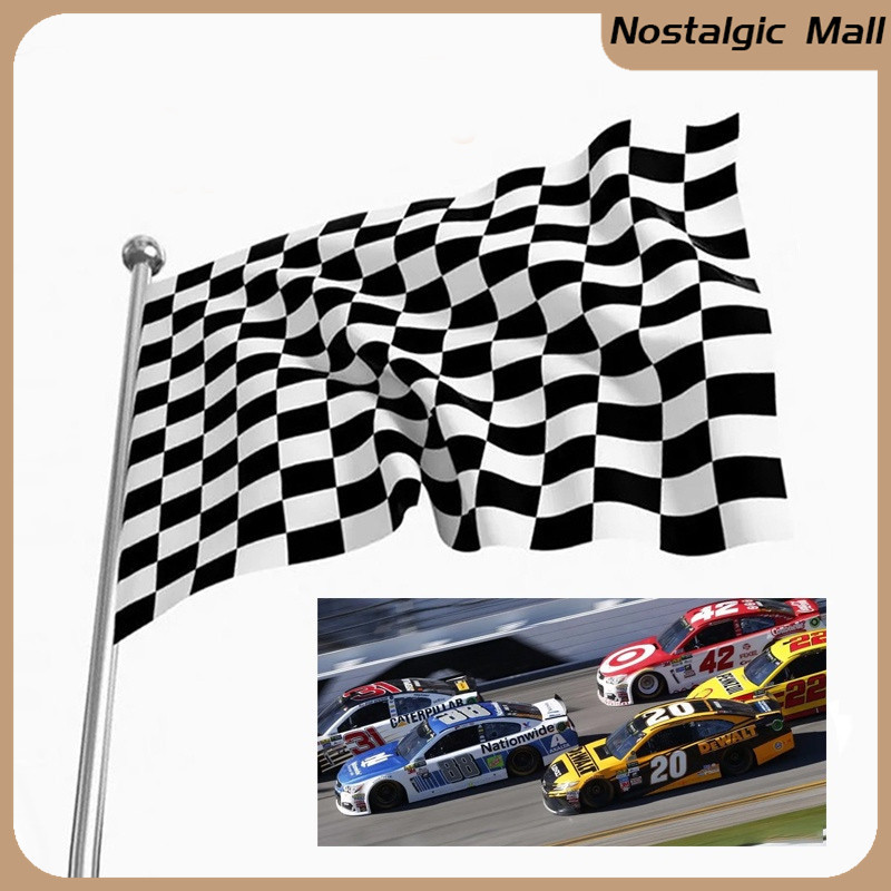 F1 Racing Flag Classic Black White Checkered Flag 90x150cm Polyester ...