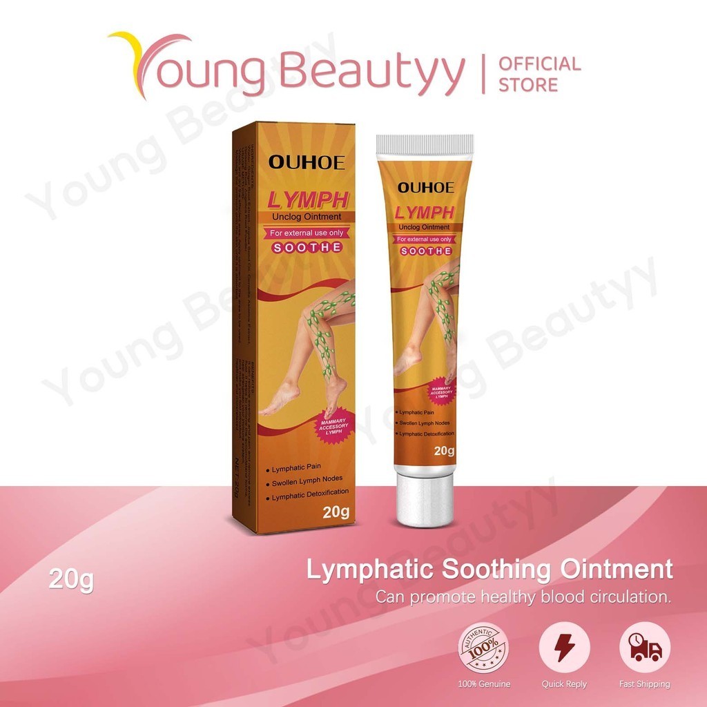 OUHOE Lymphatic Soothing Detox Cream 20g Armpit Lymph Anti-Swelling ...