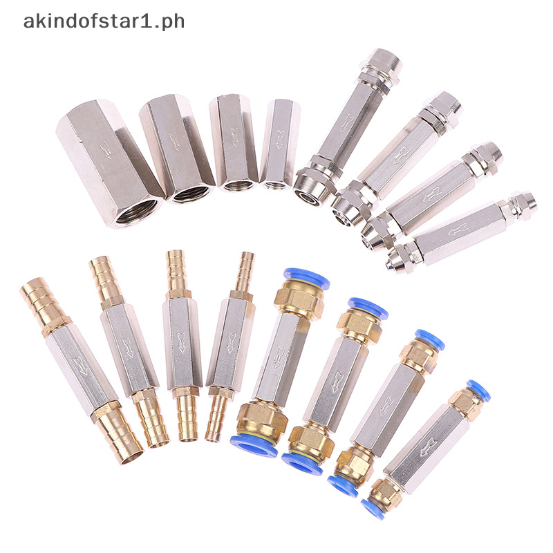 { OD } Pneumatic Check Valve OD Hose One Way Valve Air Compressor Pipe ...