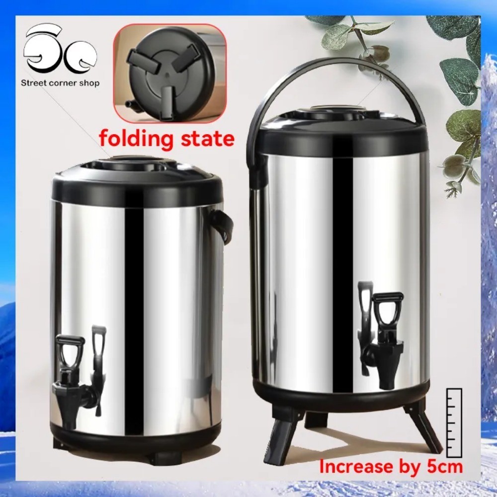 8L Stainless Steel Insulated Bucket-Double-Layer Container for Hot ...