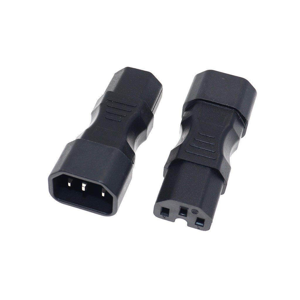 IEC 320 C14 Male to C15 Kettle Plug Female Power adapter 10A 250V 3Pole Male to Female Straight ...