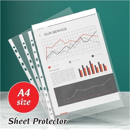 A4 11 Hole Sheet Protector 10 sheets Clear Sheet Protector A4 Paper ...