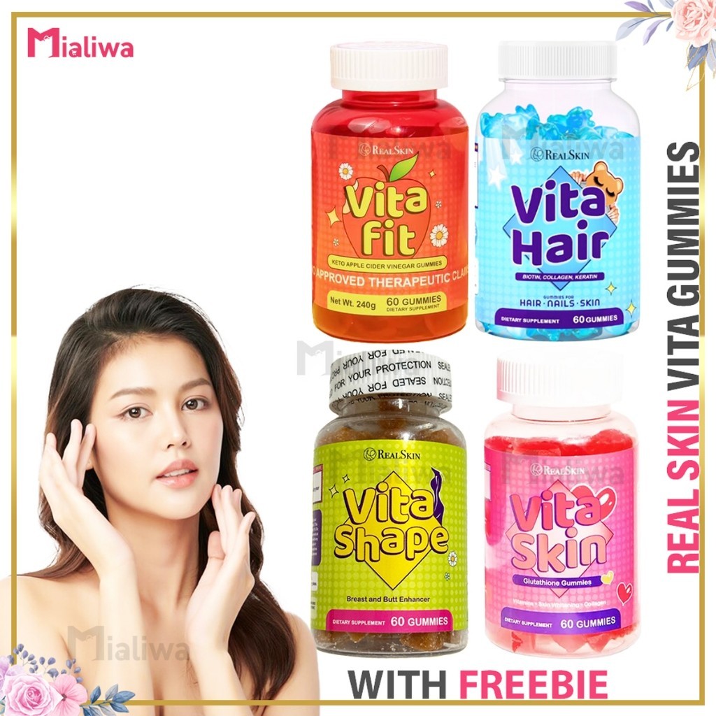 Real Skin Vita Shape Skin Hair Fit Chewable Vitamins 60 Gummies ...