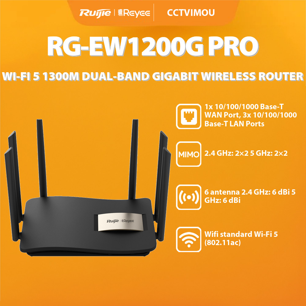 Ruijie REYEE RG-EW1200G PRO WI-FI 5 1300M DUAL-BAND GIGABIT WIRELESS ROUTER | Shopee Philippines